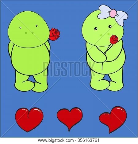 Cute Lovely Turtle Vector & Photo (Free Trial) | Bigstock