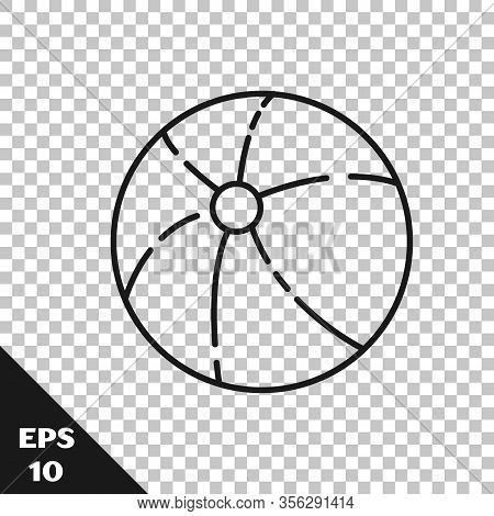 Black Line Beach Ball Vector & Photo (Free Trial) | Bigstock