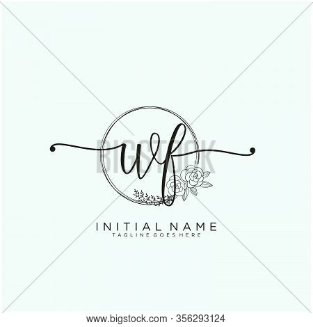 Wf Letter Initial Vector & Photo (Free Trial) | Bigstock