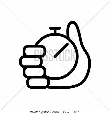 Hand Timer Icon Vector & Photo (Free Trial) | Bigstock