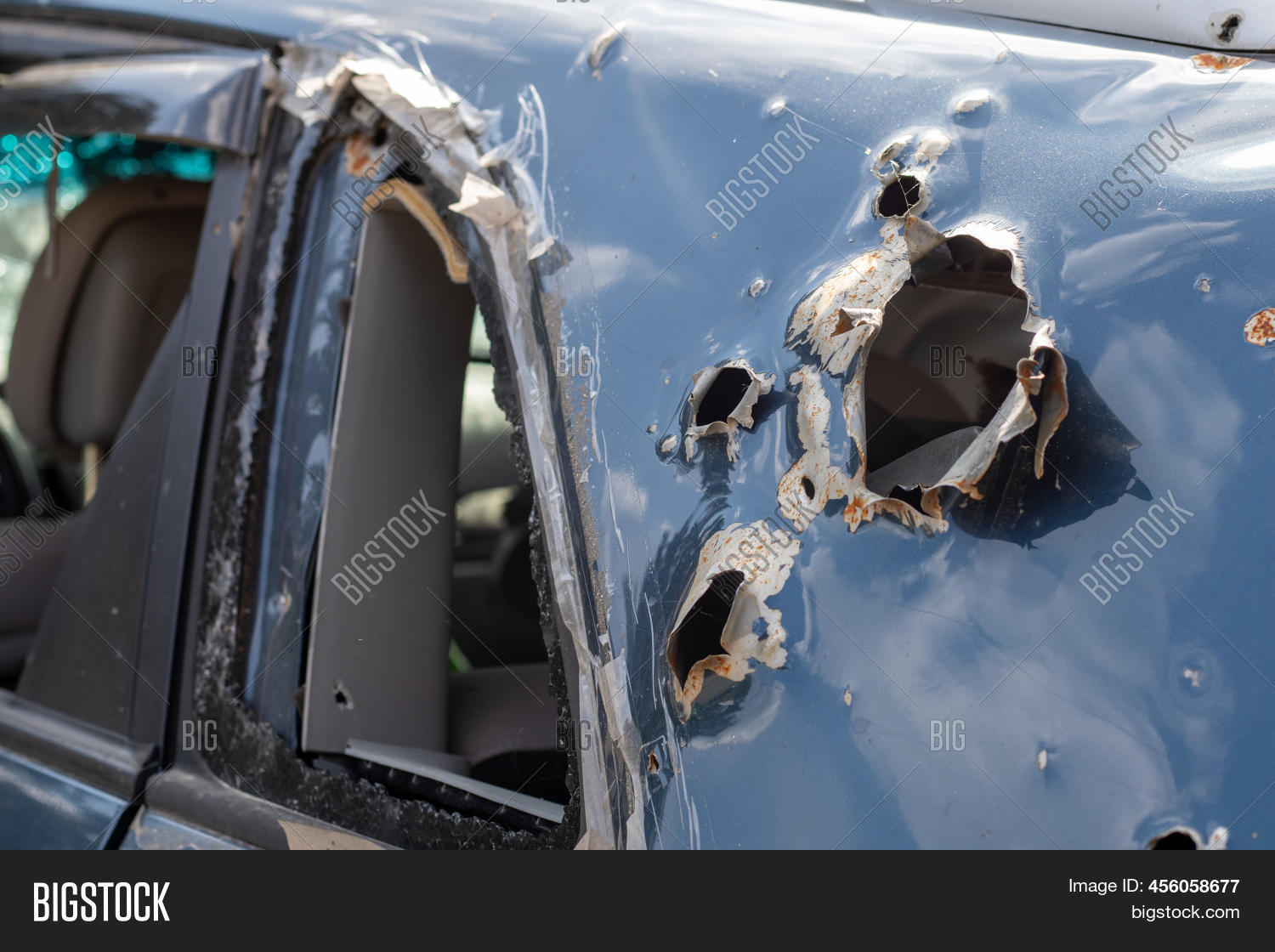 Car Riddled Bullets. Image & Photo (Free Trial) | Bigstock