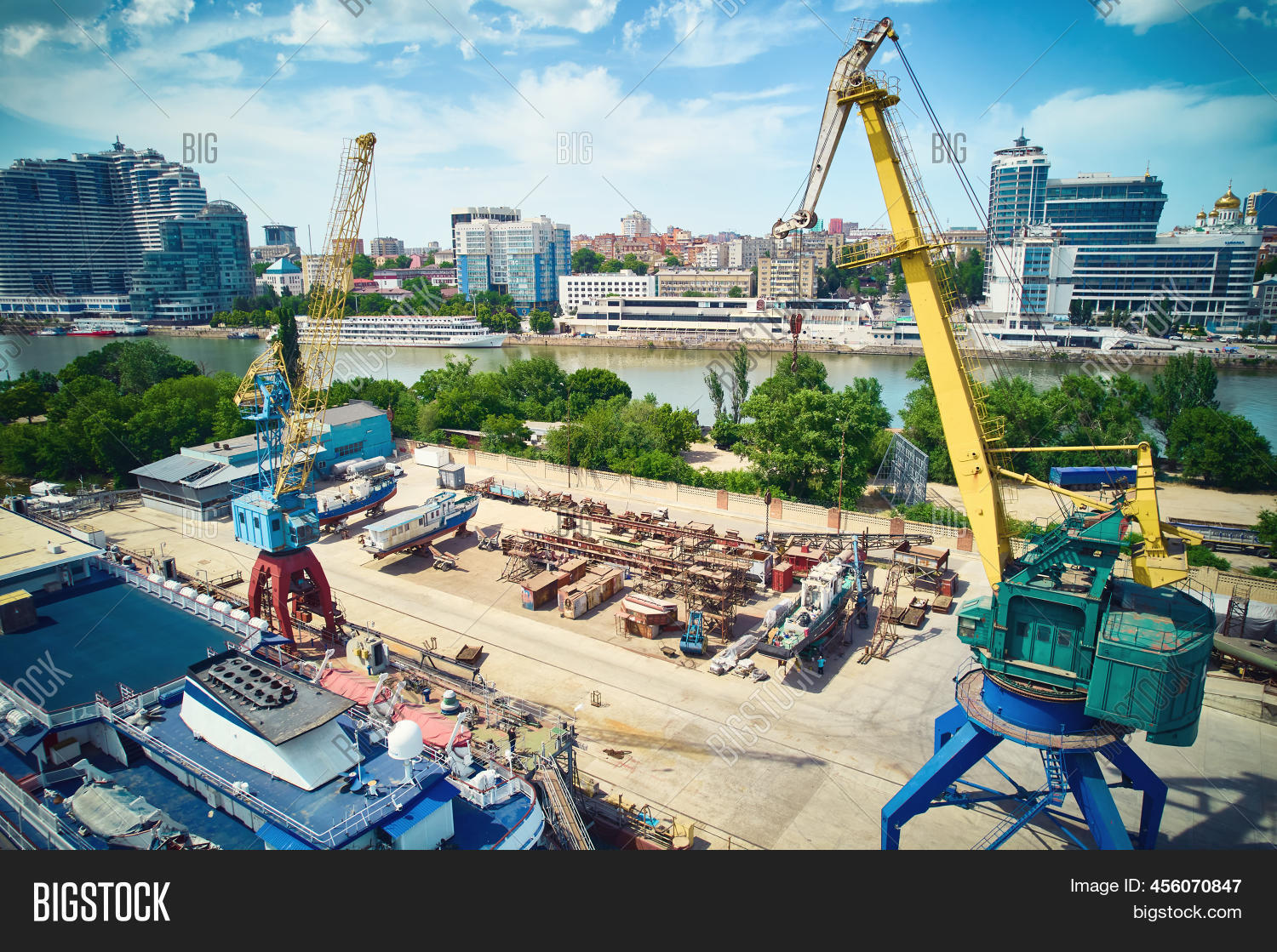 Aerial View Cranes Image & Photo (Free Trial) | Bigstock