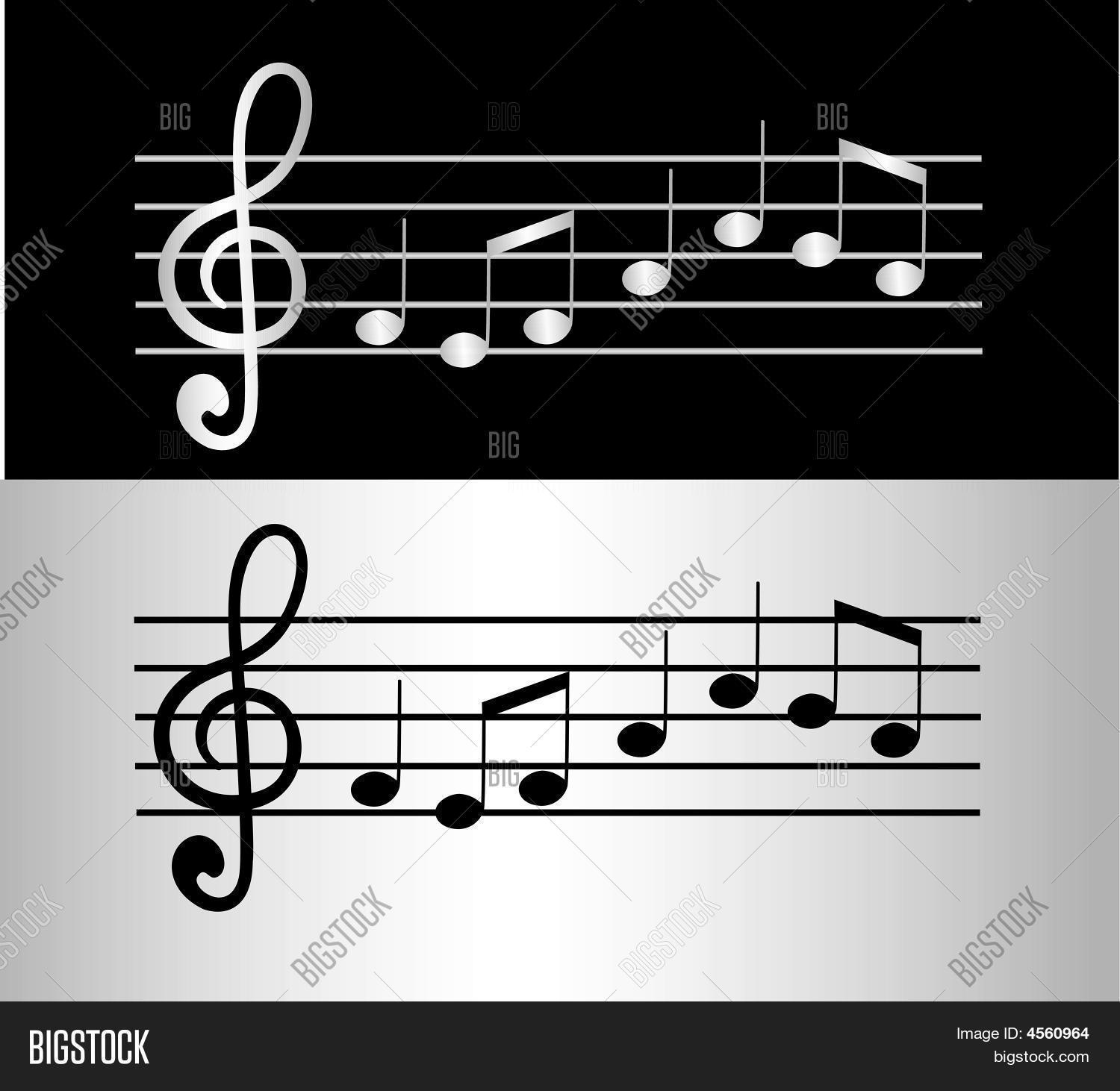 Silver Musical Notes Vector & Photo (Free Trial) | Bigstock