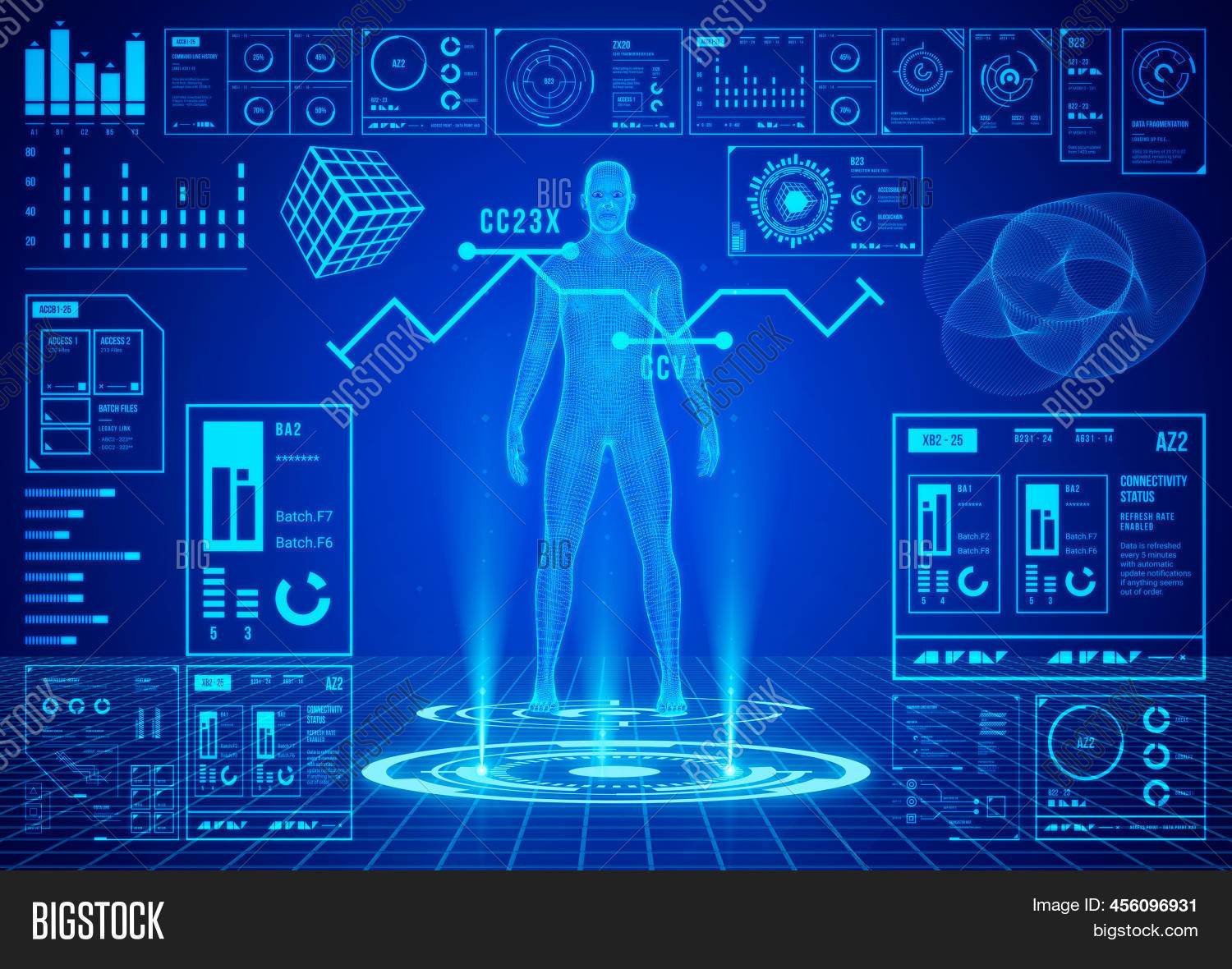 Blue Hologram Hud Ui Image & Photo (Free Trial) | Bigstock