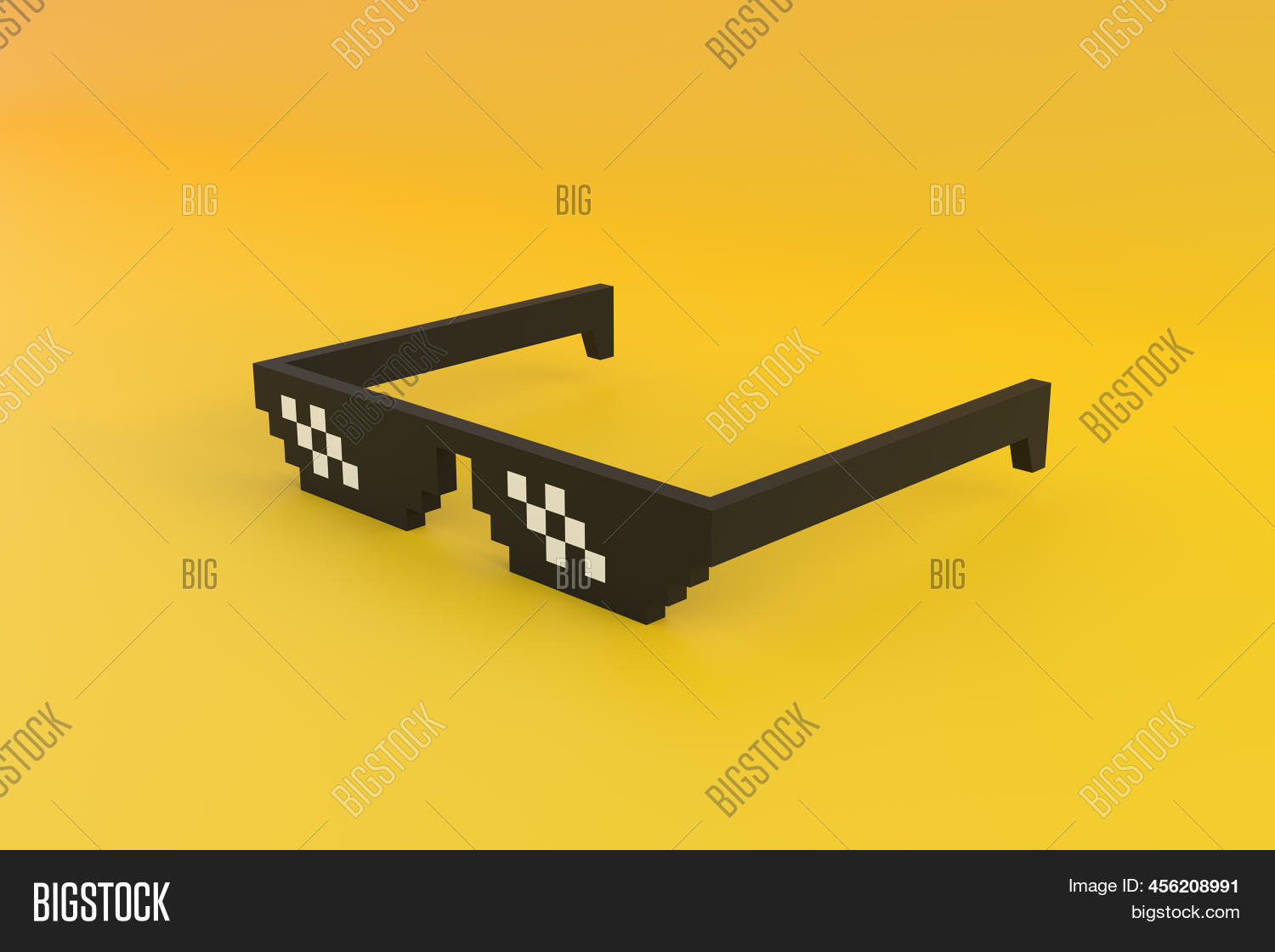 Meme Pixel Glasses On Image And Photo Free Trial Bigstock