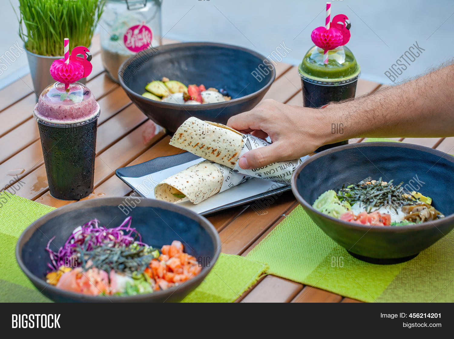 Man Hand Take Vegan Image & Photo (Free Trial) | Bigstock