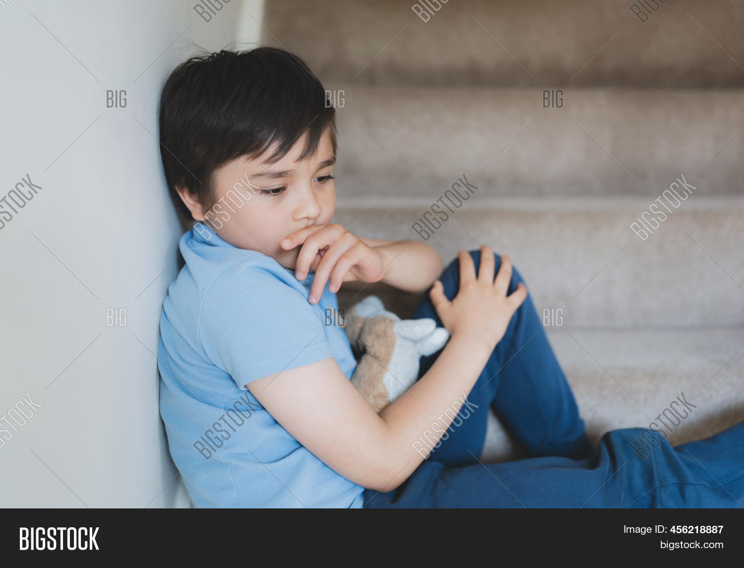 Sad School Kid Sitting Image & Photo (Free Trial) | Bigstock