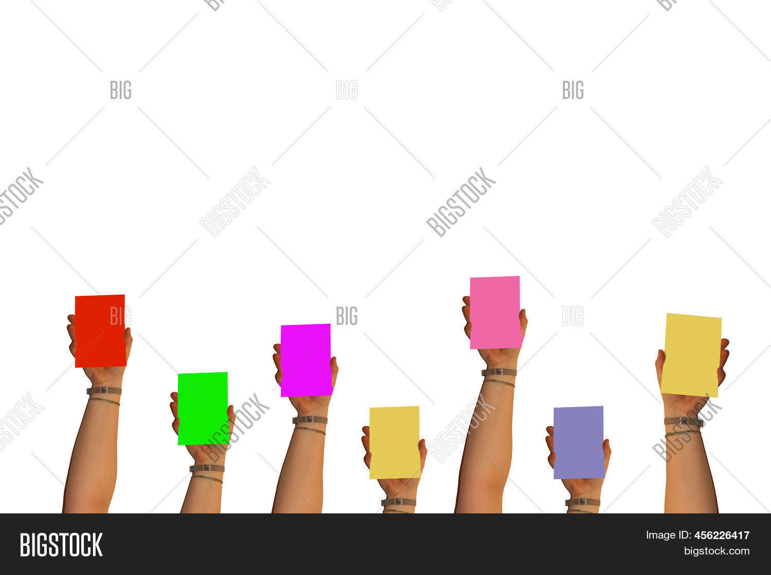 Hands Raised Colorful Image & Photo (Free Trial) | Bigstock