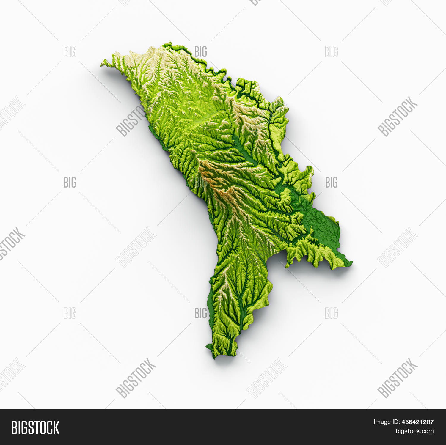 Moldova Map Shaded Image & Photo (Free Trial) | Bigstock