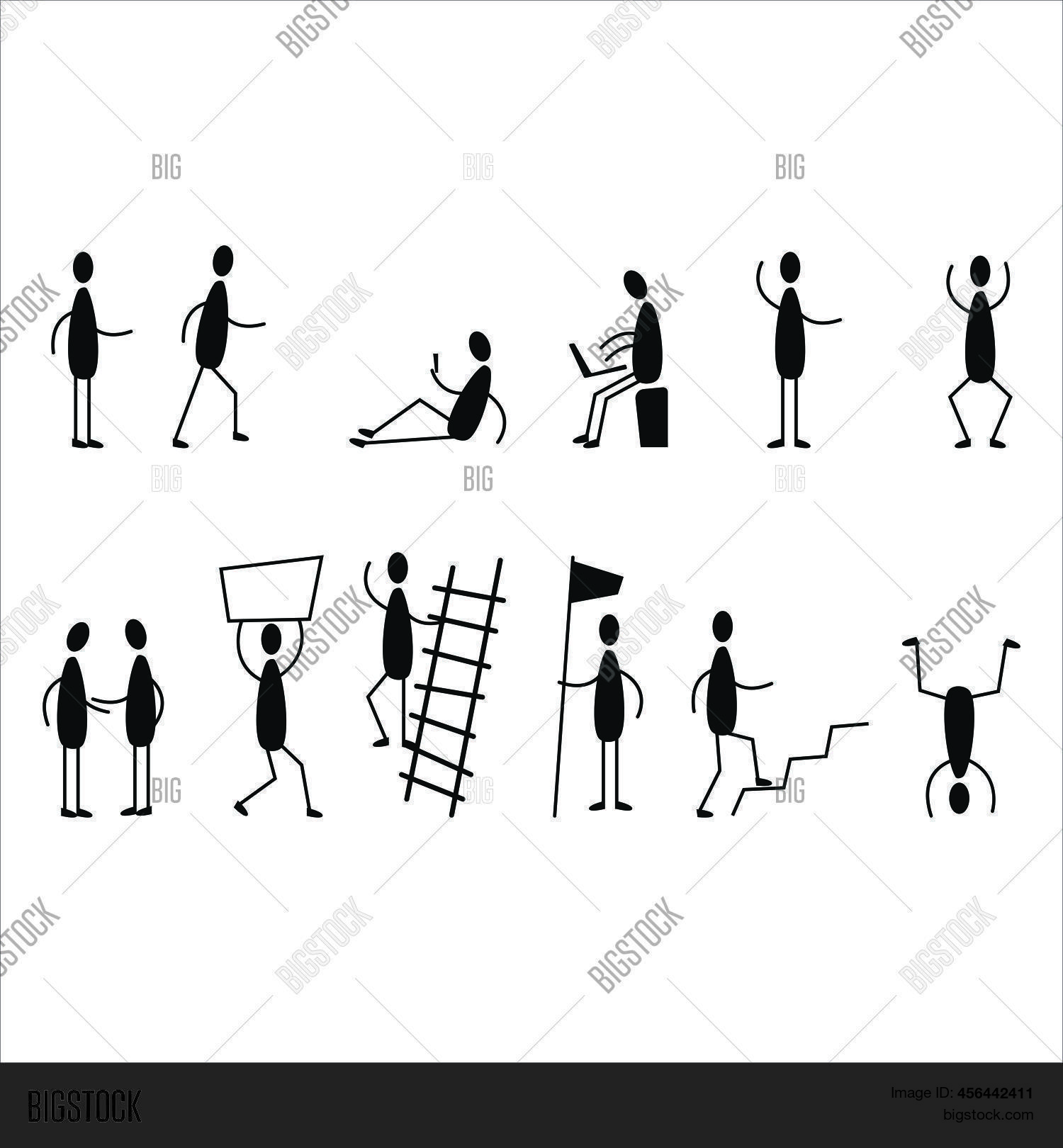 Stickman 矢量图和照片（免费试用） | Bigstock