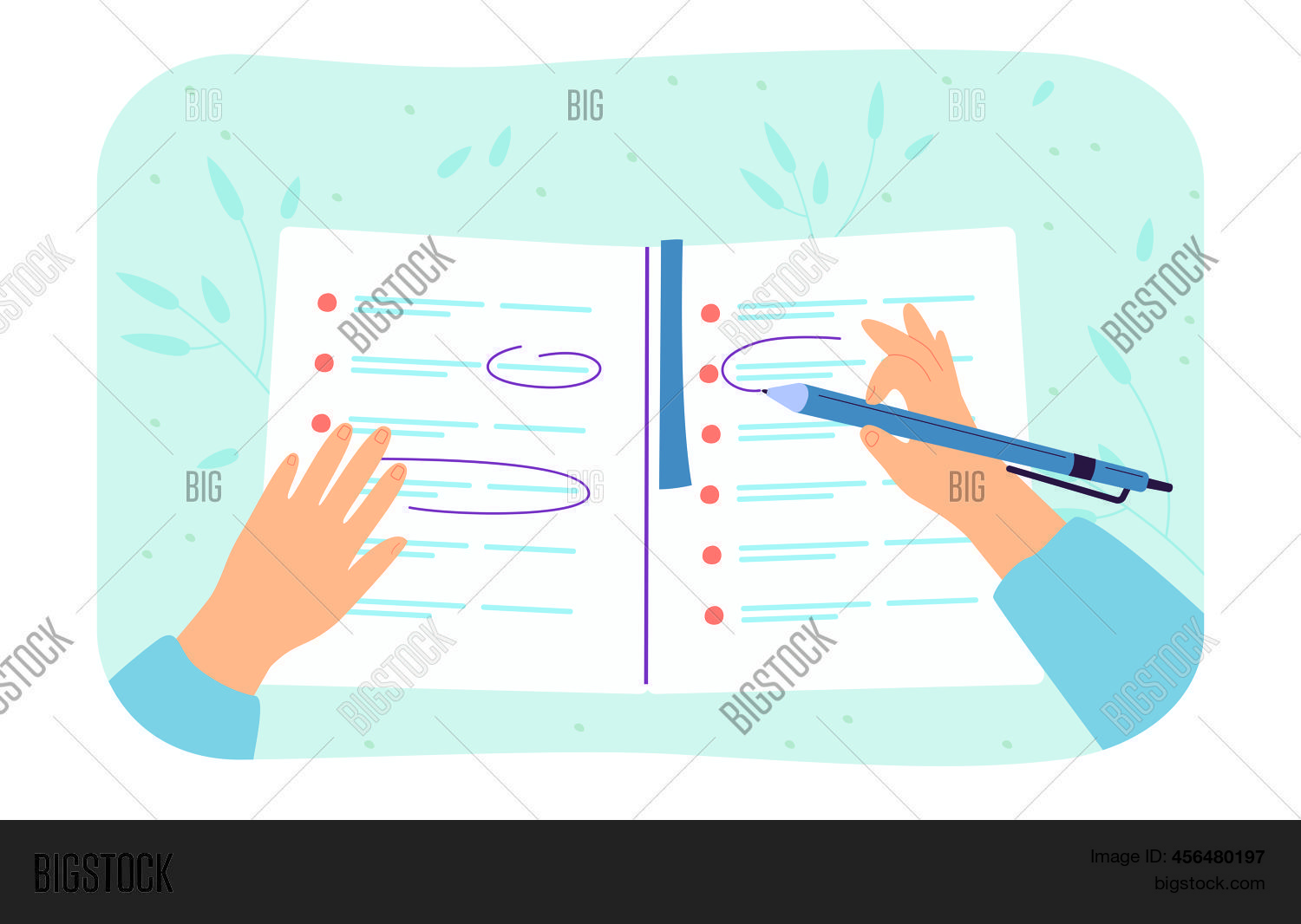 Hands Student Doing Vector & Photo (Free Trial) | Bigstock