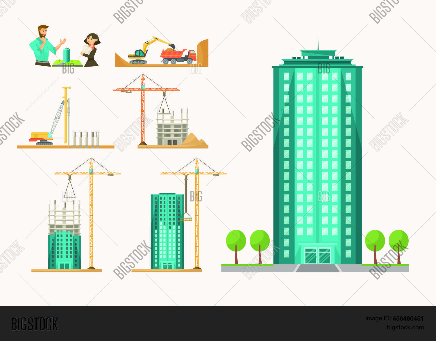 Process Building Vector & Photo (Free Trial) | Bigstock