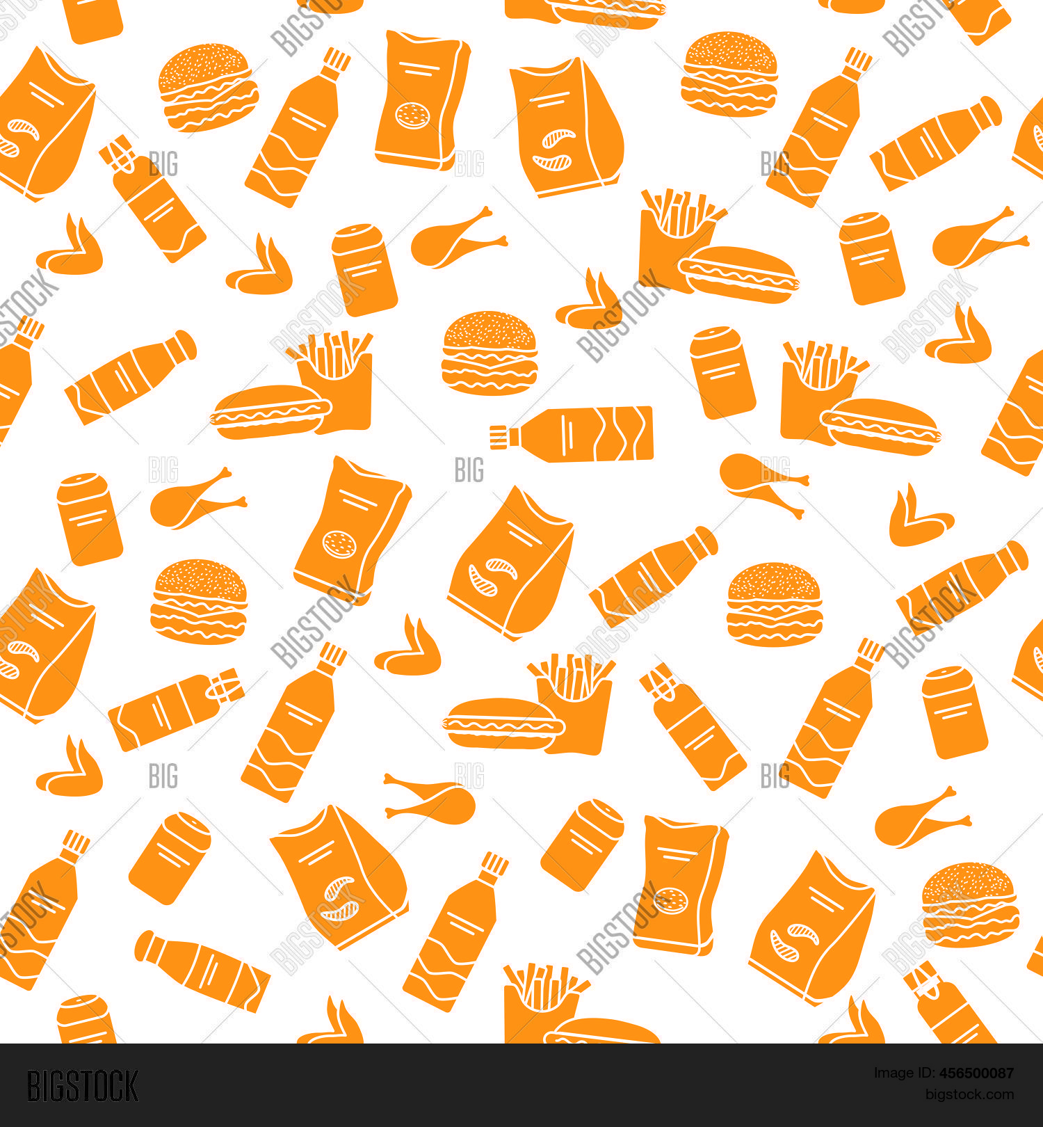 Vector Food Seamless Vector & Photo (Free Trial) | Bigstock