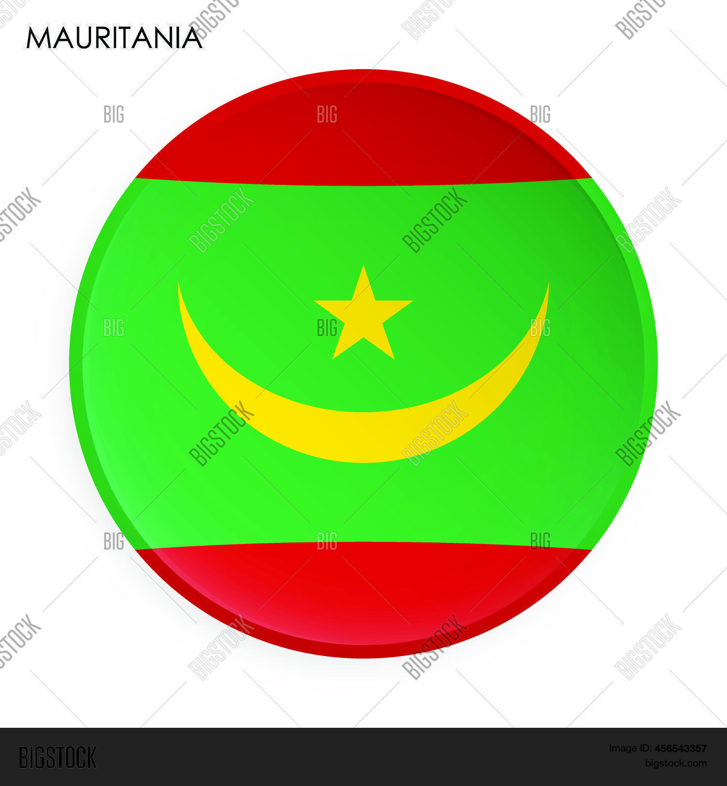 Mauritania Flag Icon Vector & Photo (Free Trial) | Bigstock