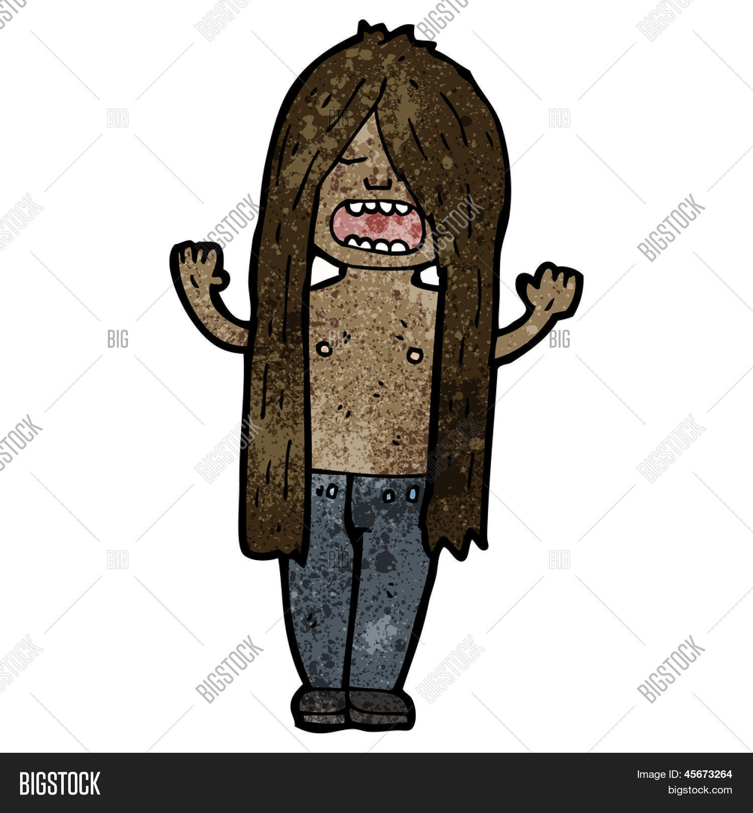 Cartoon Long Haired Image & Photo (Free Trial) | Bigstock