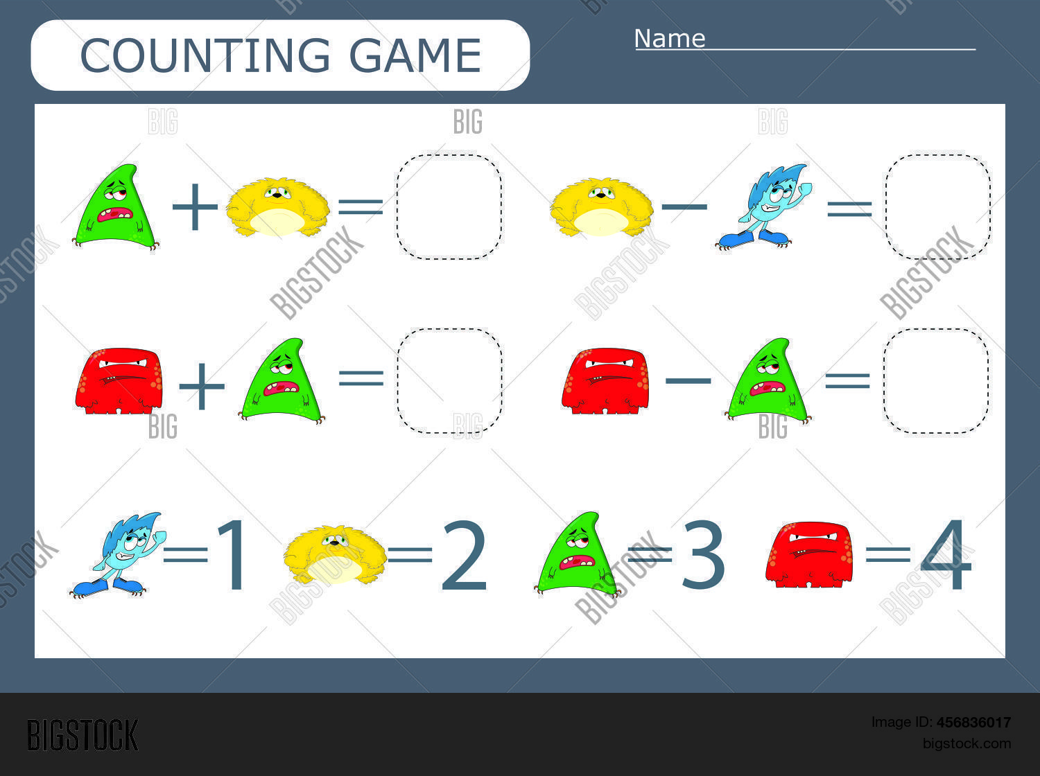 Counting Game Funny Vector & Photo (Free Trial) | Bigstock