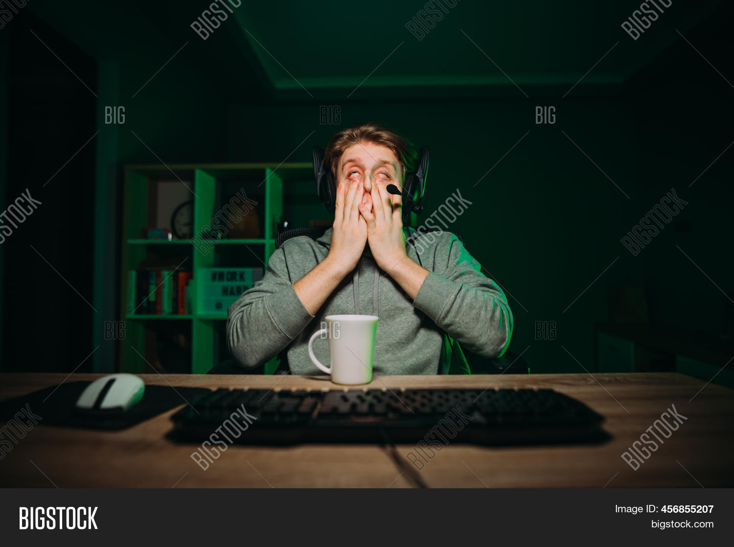 Tired Gamer Sits Home Image & Photo (Free Trial) | Bigstock