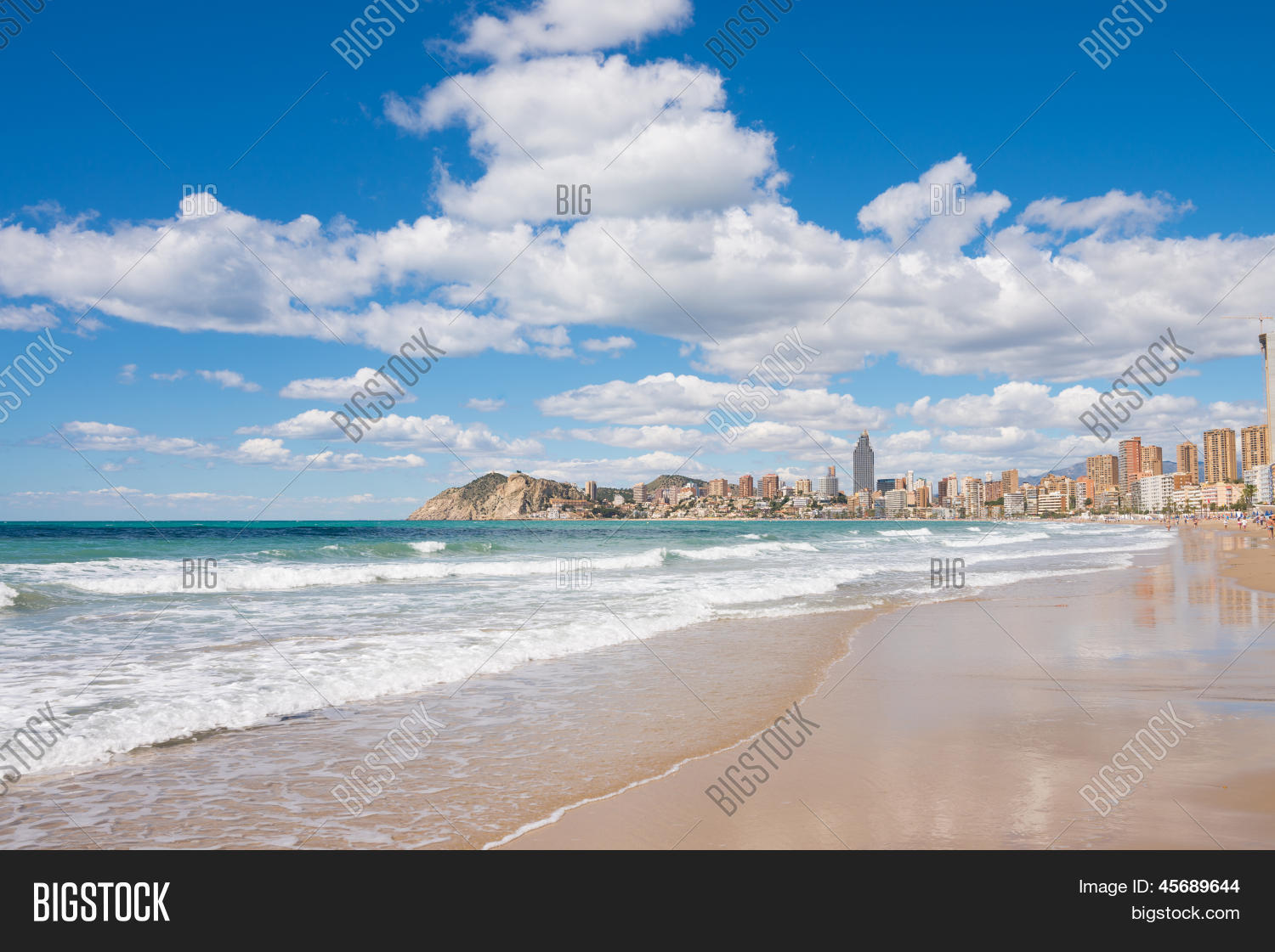 Benidorm Beach Town Image & Photo (Free Trial) | Bigstock