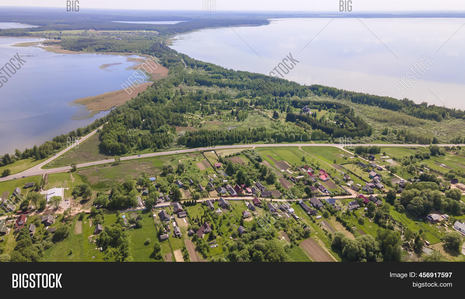 Aerial View Lake Small Image & Photo (Free Trial) | Bigstock