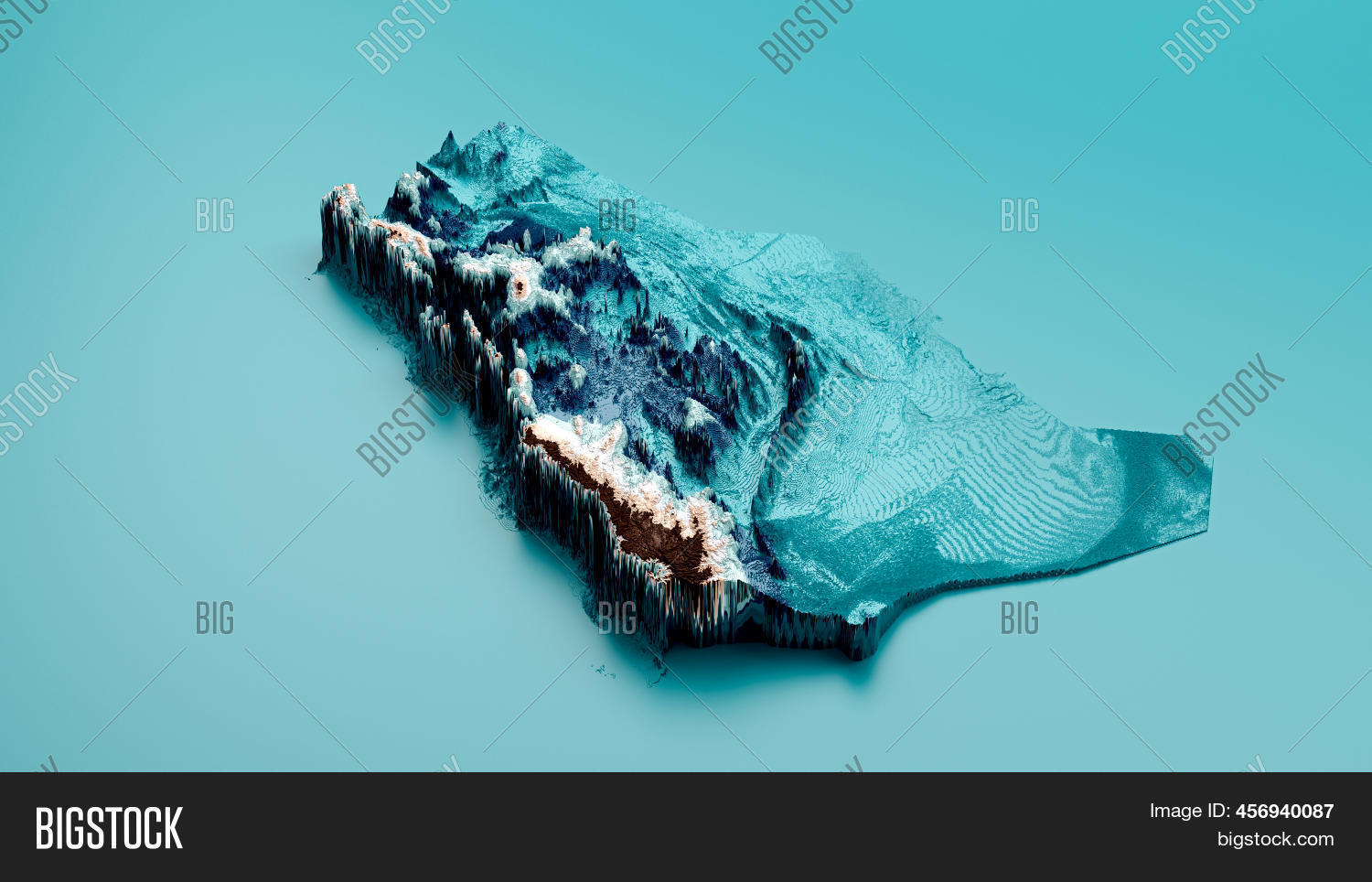 Topographic Saudi Image & Photo (Free Trial) | Bigstock