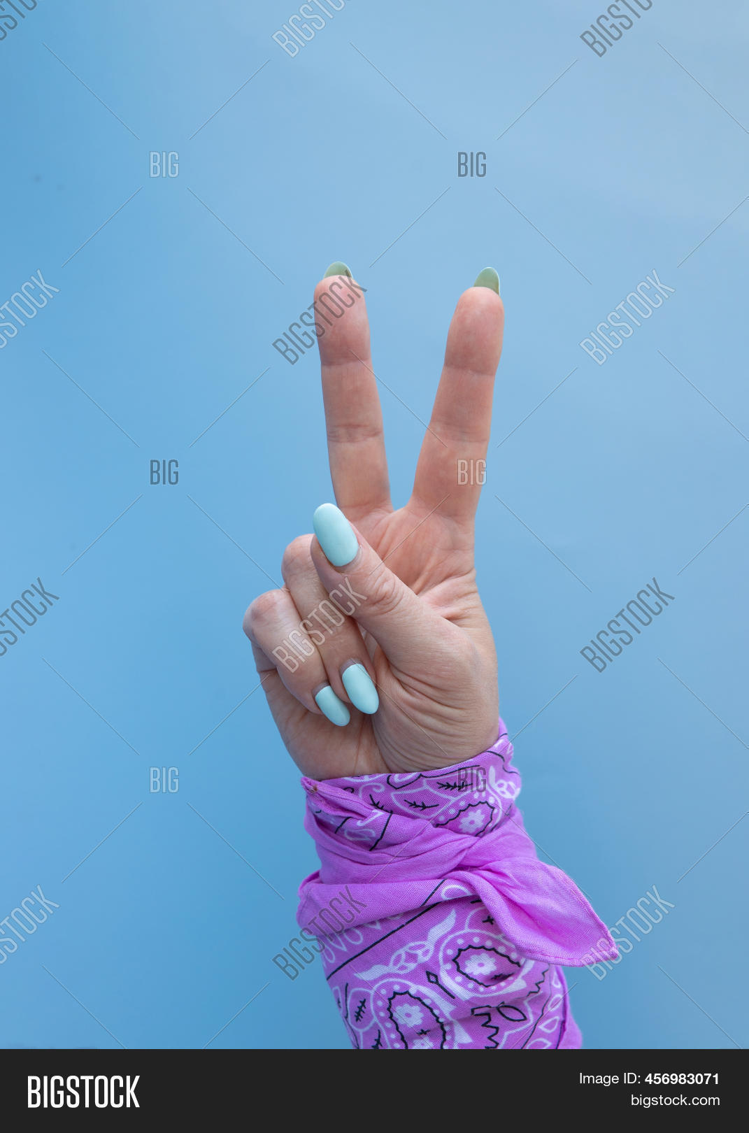 Hand Pink Bandana On Image & Photo (Free Trial) | Bigstock