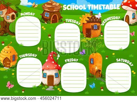 Vector y foto School Timetable (prueba gratis) | Bigstock