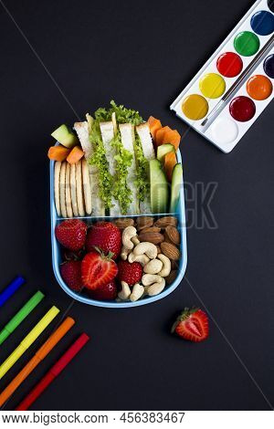 School Lunch Blue Box Image & Photo (Free Trial) | Bigstock