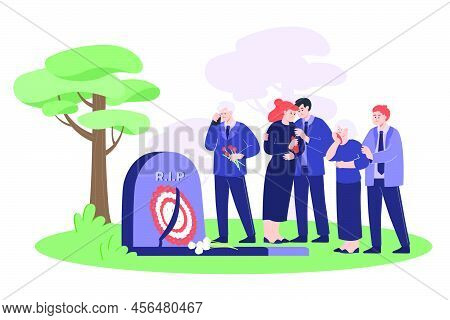 Sad Family Mourning Vector & Photo (Free Trial) | Bigstock
