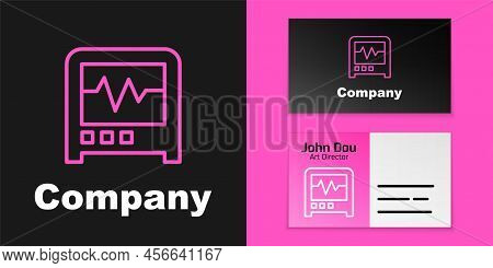 Pink Line Seismograph Vector & Photo (Free Trial) | Bigstock