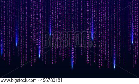 Purple Matrix On Dark Vector & Photo (Free Trial) | Bigstock