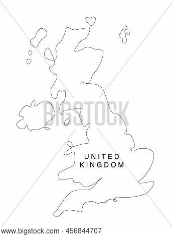 Line Art Uk Map. Vector & Photo (Free Trial) | Bigstock
