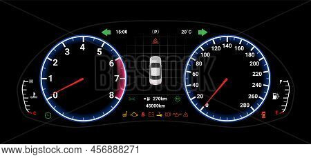 Car Digital Dashboard Vector & Photo (Free Trial) | Bigstock