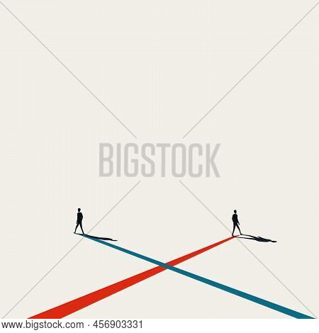 Crossing Paths Going Vector & Photo (Free Trial) | Bigstock