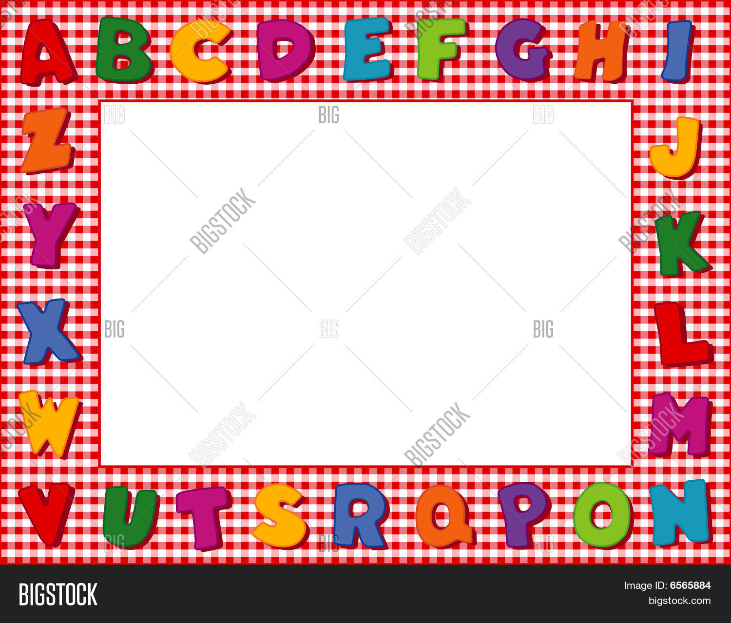 Red Gingham Alphabet Vector & Photo (Free Trial) | Bigstock