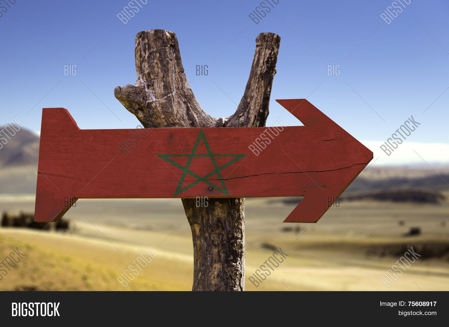 Morocco Wooden Sign Image & Photo (Free Trial) | Bigstock