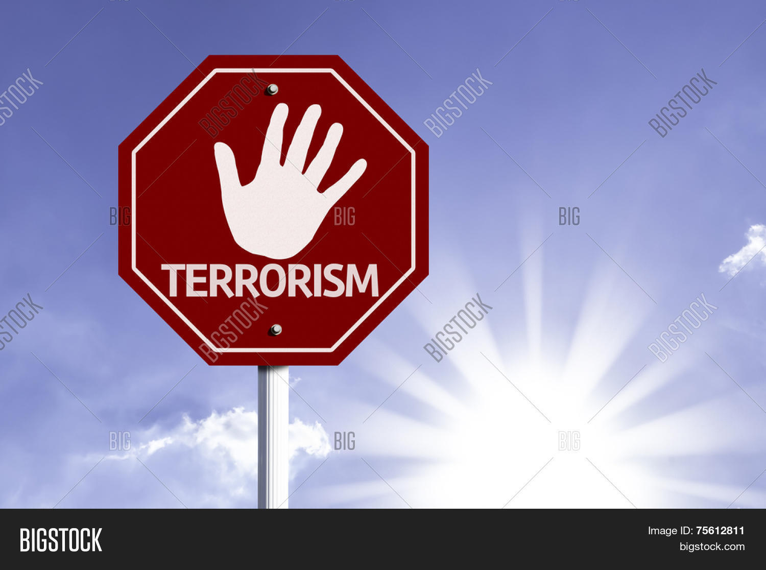 Stop Terrorism Red Image & Photo (Free Trial) | Bigstock