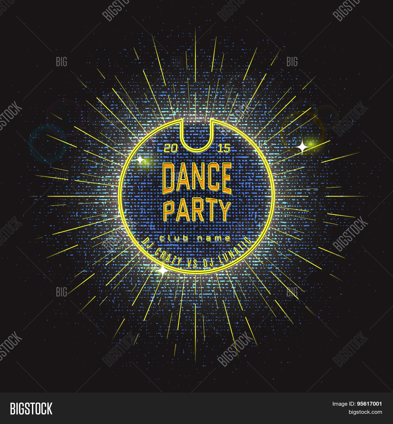 Dance Party Badges Vector & Photo (Free Trial) | Bigstock