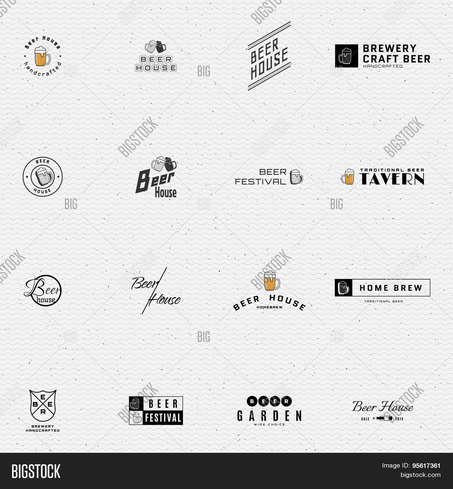Beer Badges Logos Vector & Photo (Free Trial) | Bigstock
