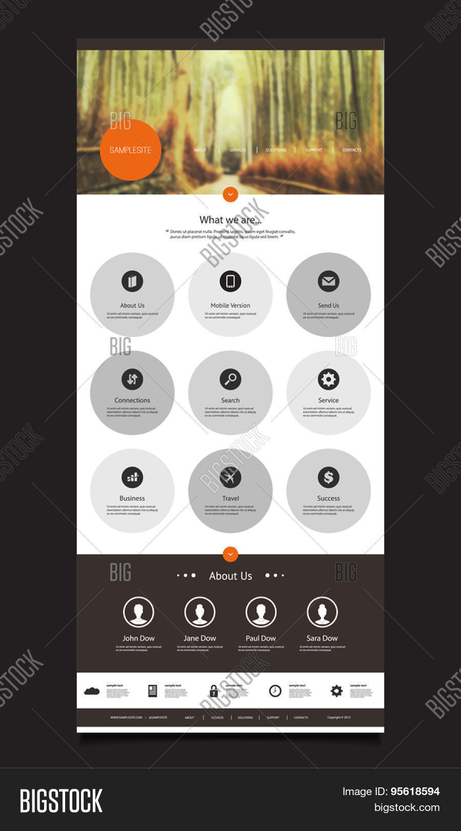 One Page Website Vector & Photo (Free Trial) | Bigstock