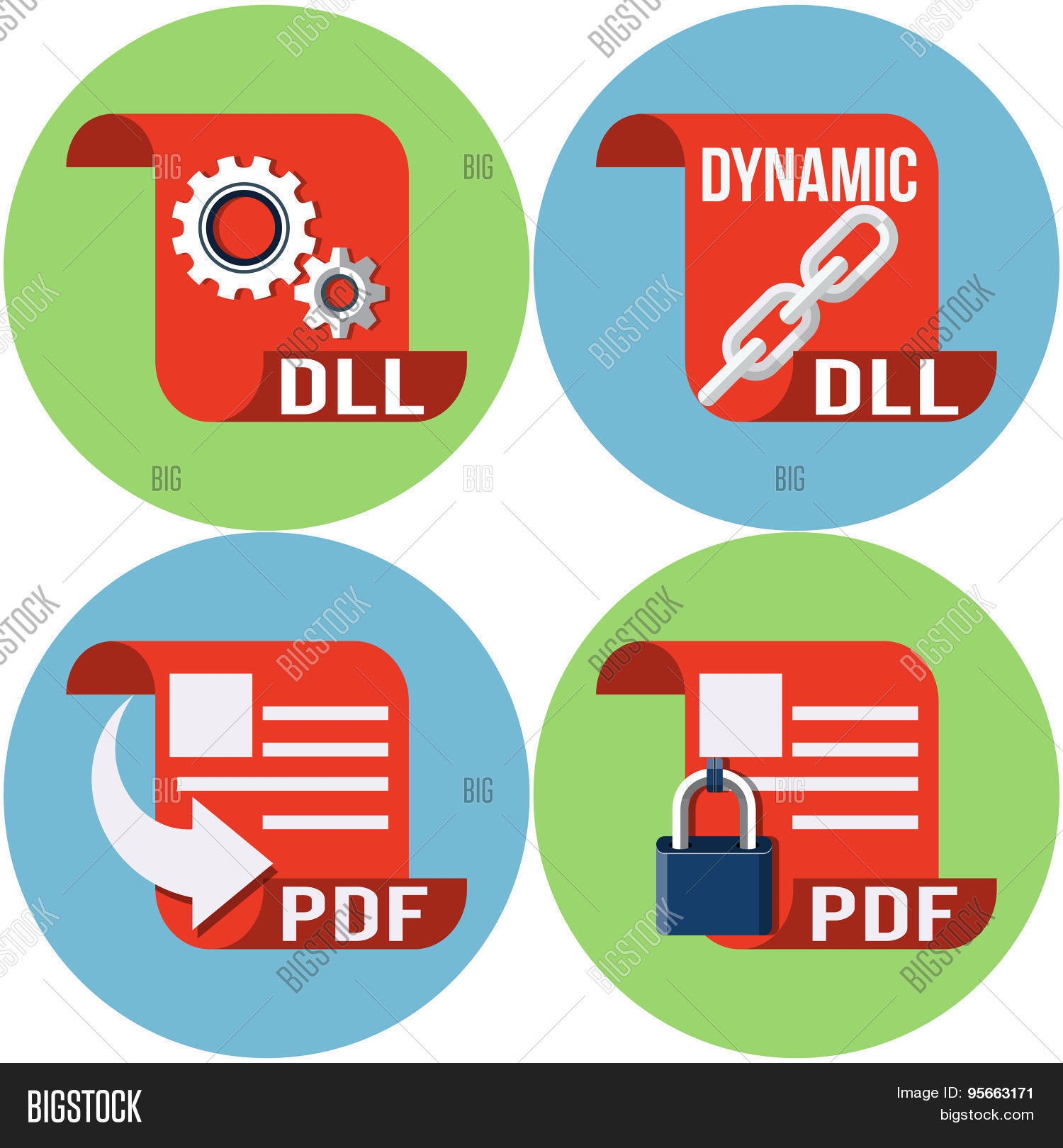 File Type Icons Vector & Photo (Free Trial) | Bigstock