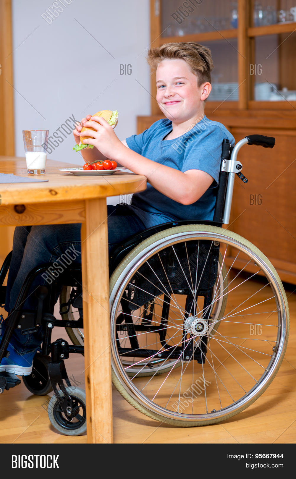 Smiling Disabled Boy Image & Photo (Free Trial) | Bigstock