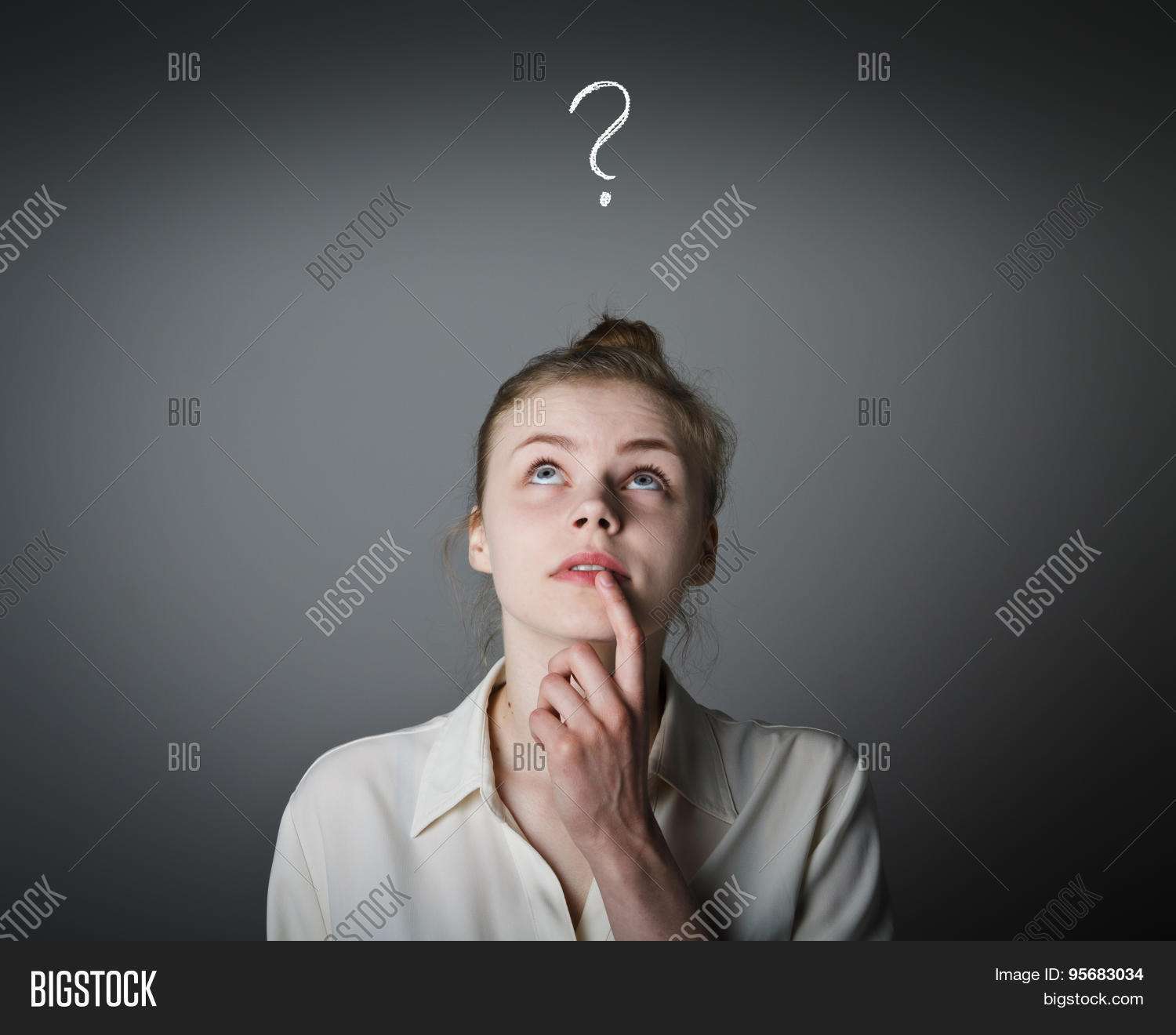 Girl White Question Image & Photo (Free Trial) | Bigstock