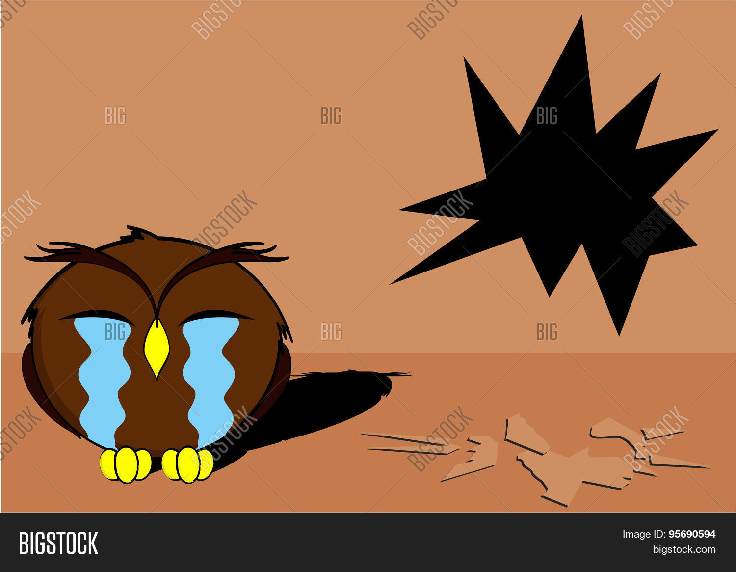 Crying Owl Cartoon Vector & Photo (Free Trial) | Bigstock