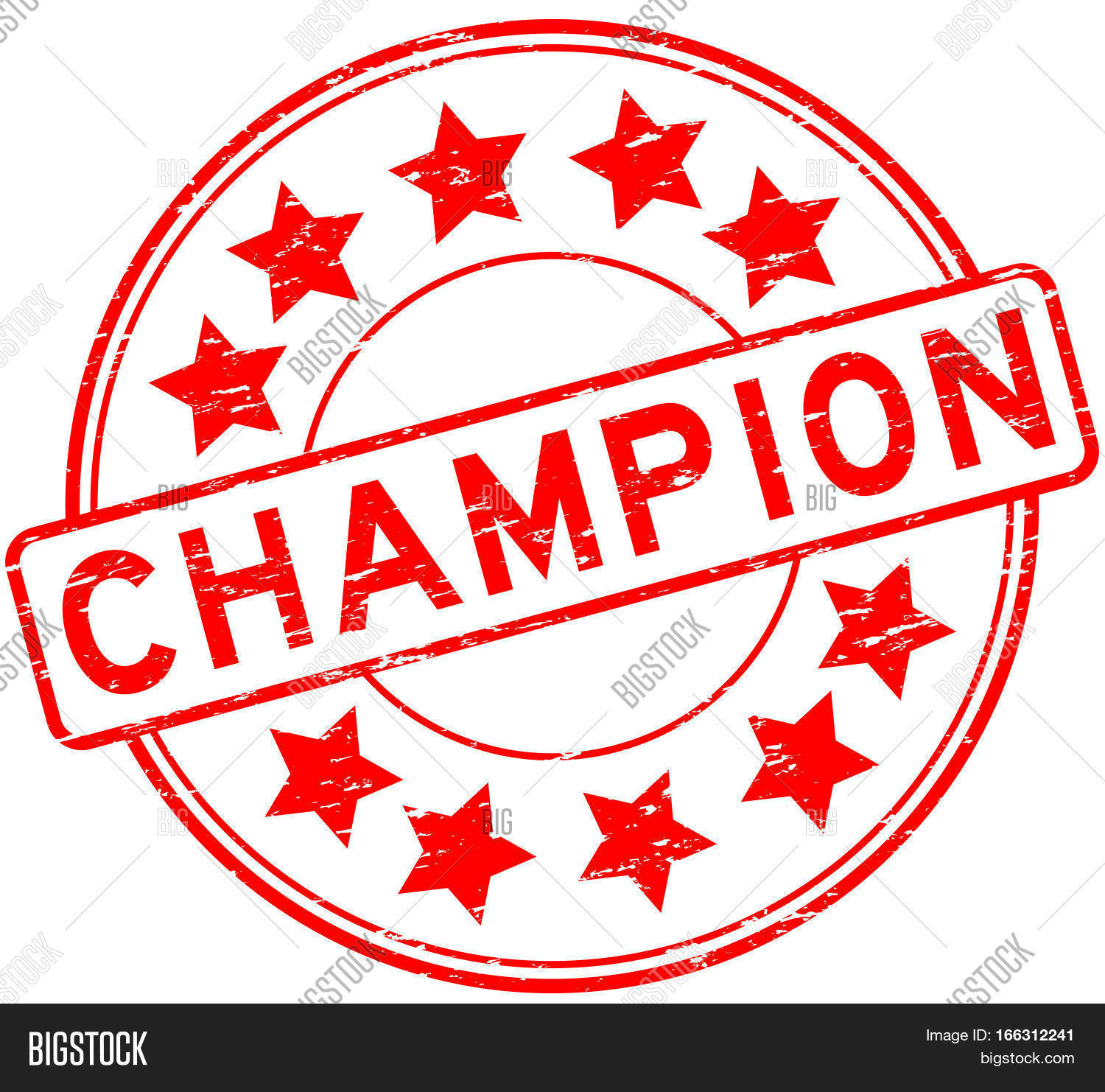 Grunge Red Champion Vector & Photo (Free Trial) | Bigstock