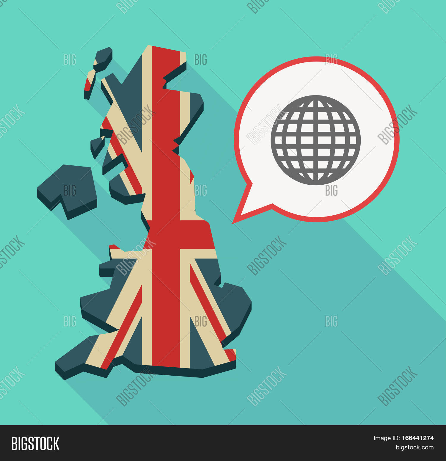 Long Shadow Uk Map Vector & Photo (Free Trial) | Bigstock