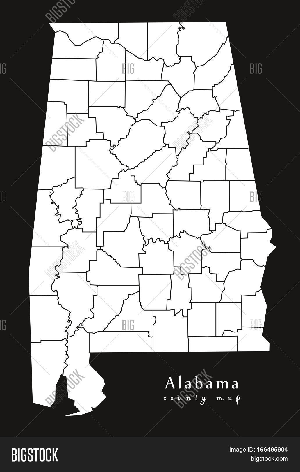 Modern Map - Alabama Image & Photo (Free Trial) | Bigstock