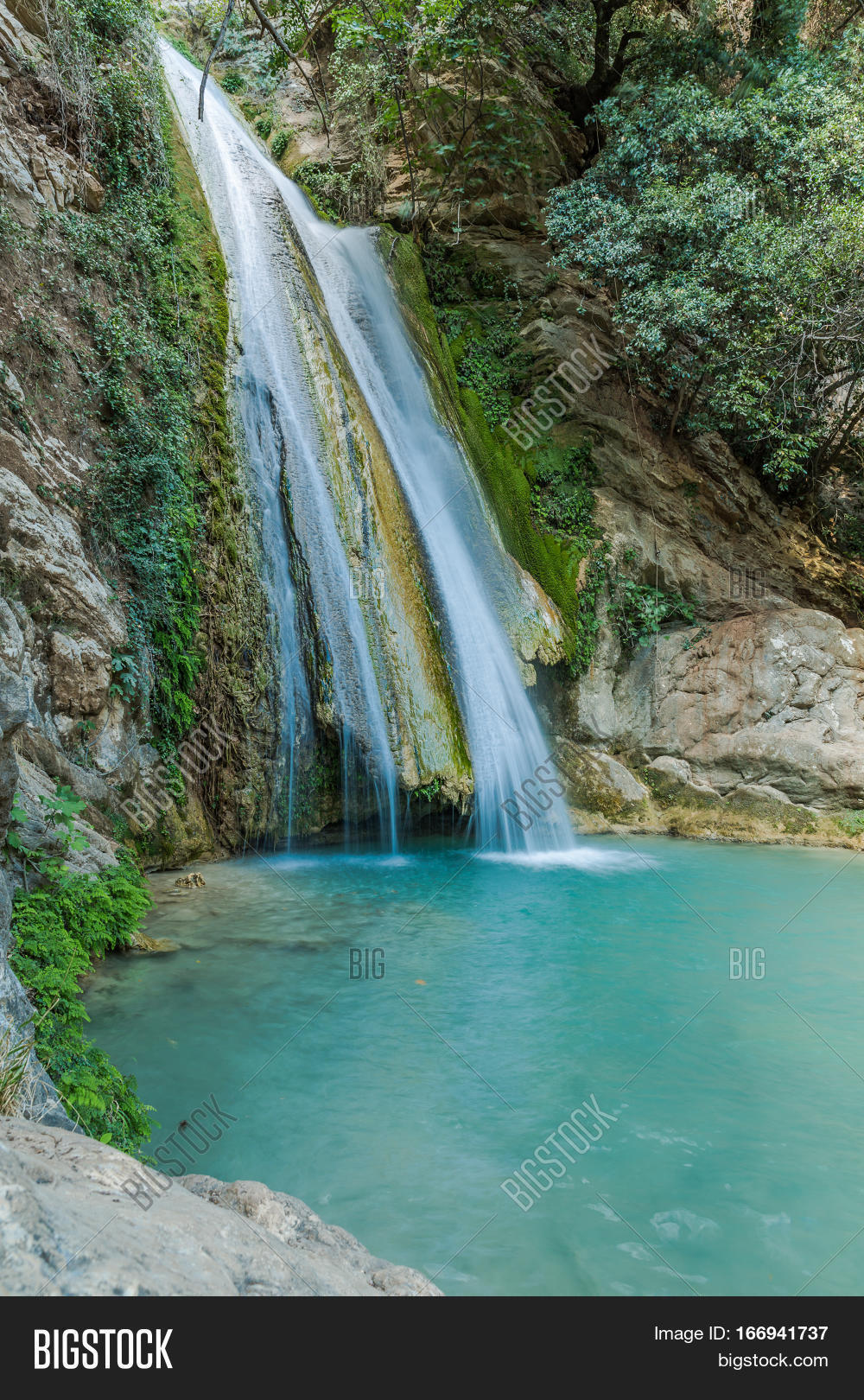 Neda Waterfalls Among Image & Photo (Free Trial) | Bigstock