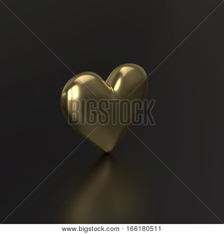 Realistic Golden Heart Image & Photo (Free Trial) | Bigstock