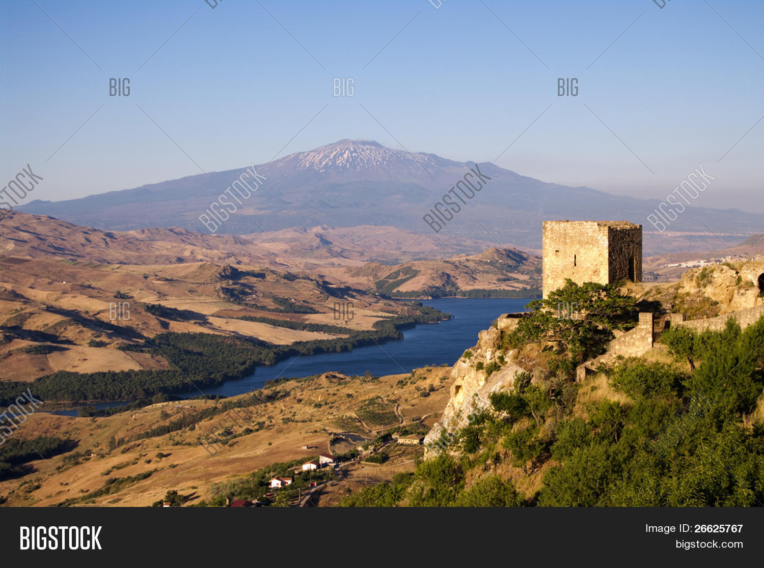 View Tower On Lake Image & Photo (Free Trial) | Bigstock