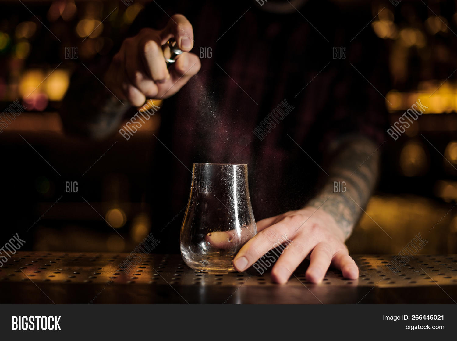 Bartender Spraying On Image & Photo (Free Trial) | Bigstock